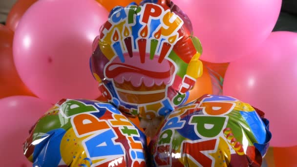 Happy Birthday message on balloons — Stock Video © tmbstudio1 #107997290