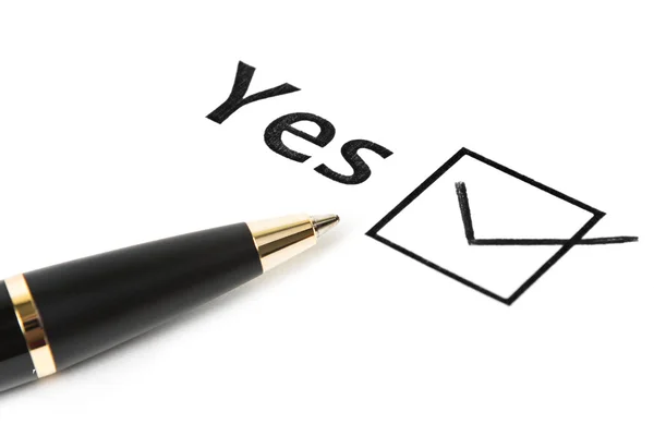 I said Yes! Pen on white background Stock Photo by ©fotosav 1710957