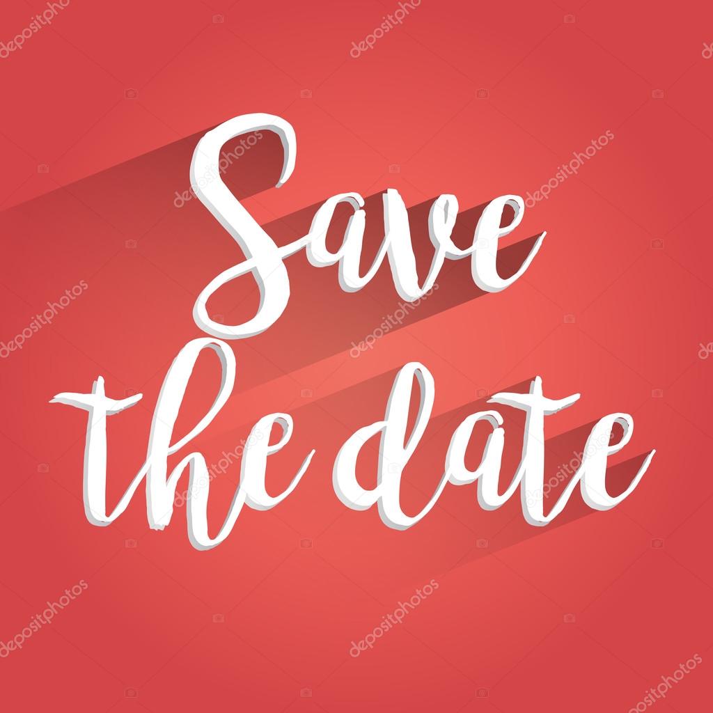 Save the Date Lettering Design Stock Vector Image by ©damlaozturk9 ...