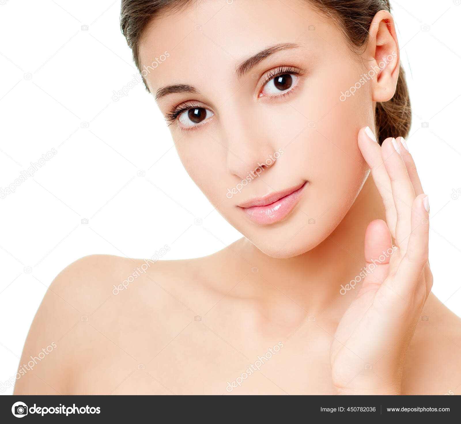 Beautiful Young Woman Perfect Skin — Stock Photo © SvetlanaFedoseeva #450782036