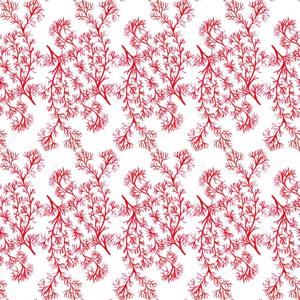Red Coral Pattern. Stock Vector Image by ©kois00kois #107640436
