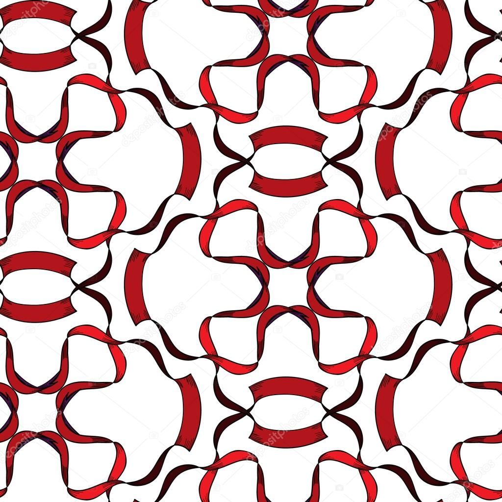 Ribbon red pattern. Stock Vector by ©kois00kois 107641808