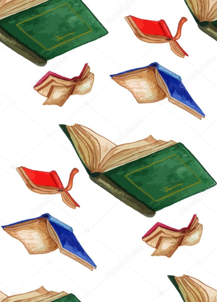 Flying Books seamless pattern Stock Vector Image by ©kois00kois #107643606