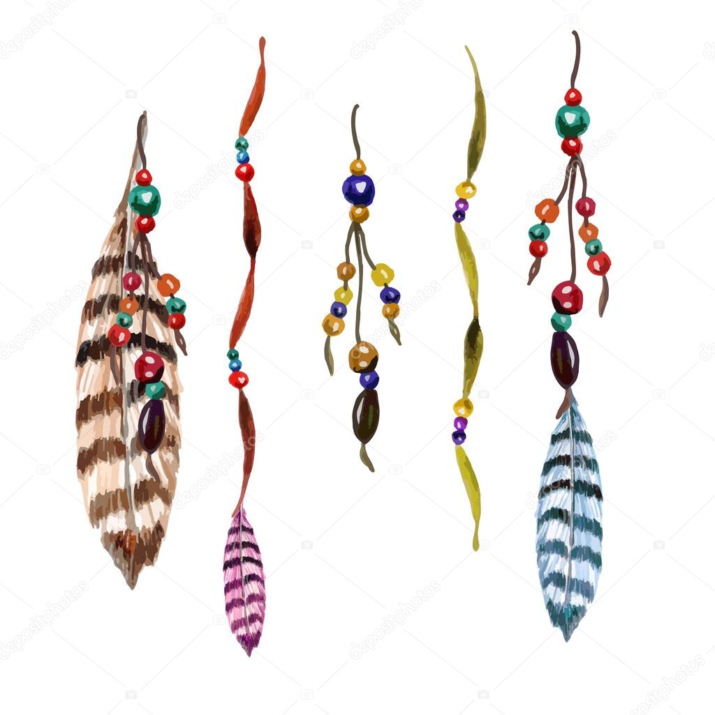 Ribbons and Feathers set. Stock Vector Image by ©kois00kois #107644192