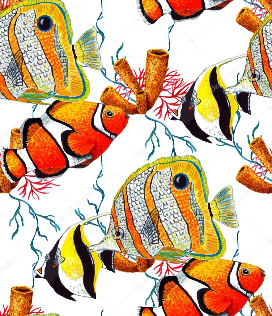 Tropical Fish seamless pattern Stock Vector by ©kois00kois 107646260