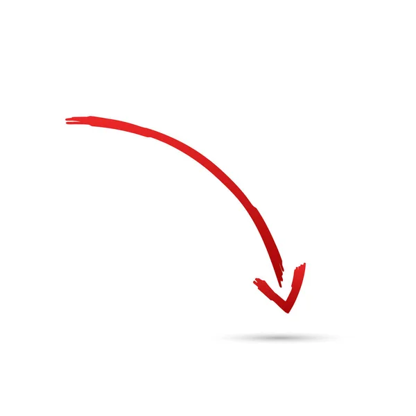 Red Curved Arrow Sign Symbol Icon Business Website Button Decoration ...