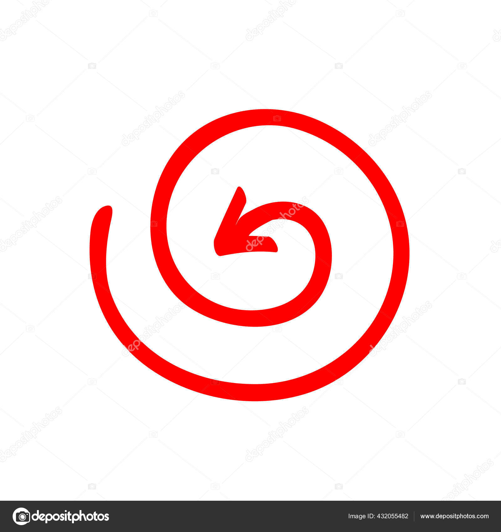 Red Arrow Vortex Sign Direction Icon Website Button Helix Business ...