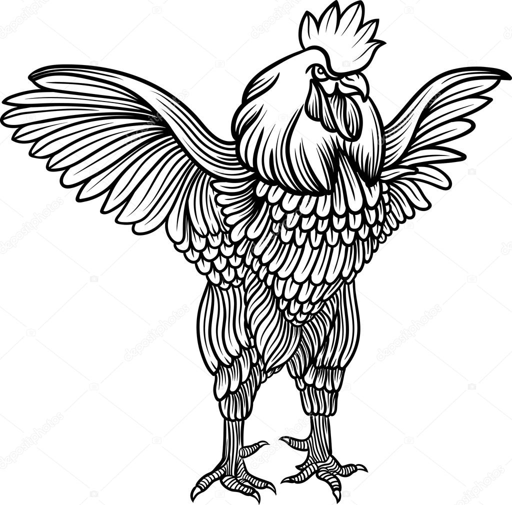 Stylized Rooster Vector