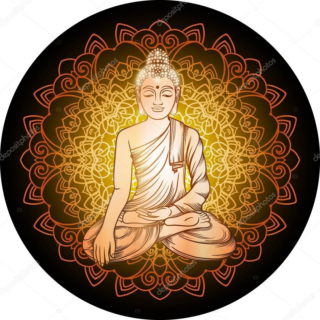 Ilustración de vector de Buda — Vector de stock © shik-shik #122468140