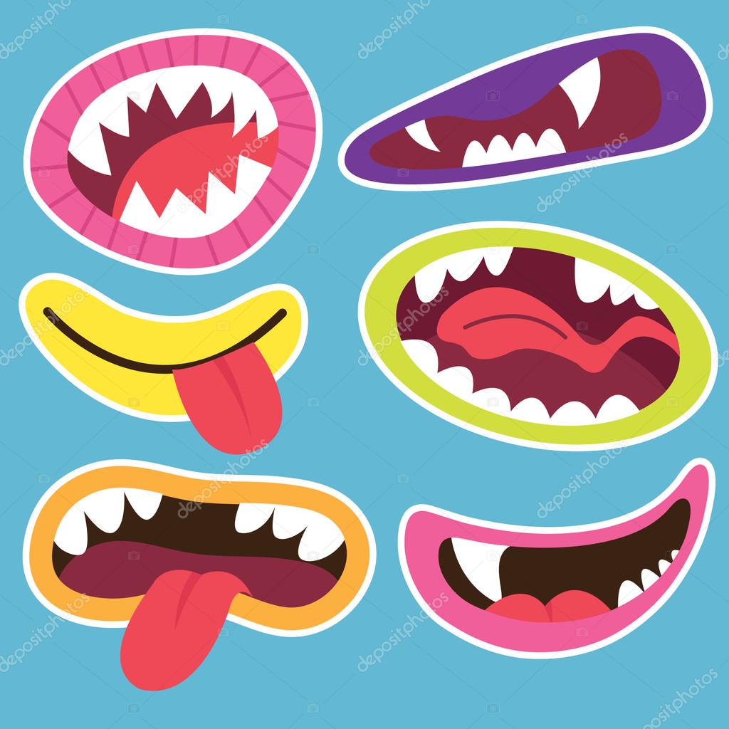 Cute Monsters Mouths — Stock Vector © Jason Lsy 108756756