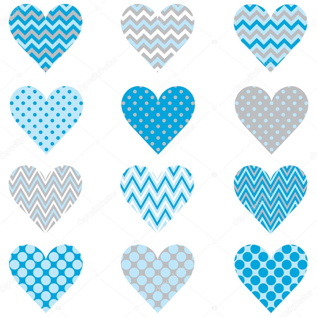 Baby Blue Heart Shape Pattern — Stock Vector © jason_lsy #108757988