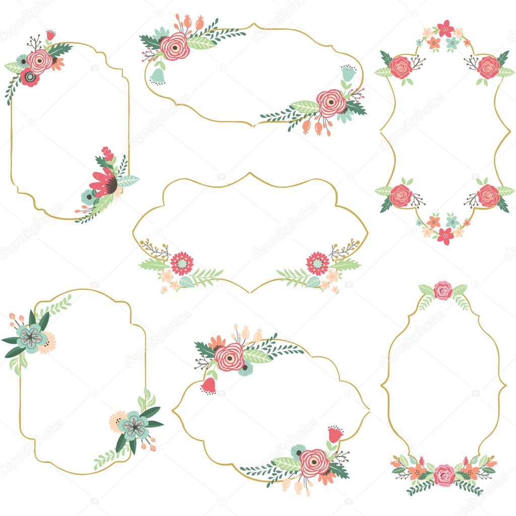 Vintage Flowers Frames — Stock Vector © jason_lsy #109117936