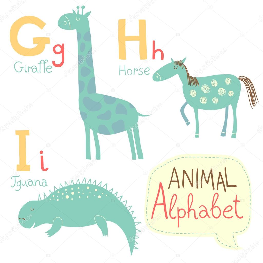 Cute zoo alphabet Stock Vector Image by ©whynotme.cz #108763276