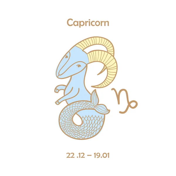 Capricorn zodiac sign Vector Art Stock Images | Depositphotos