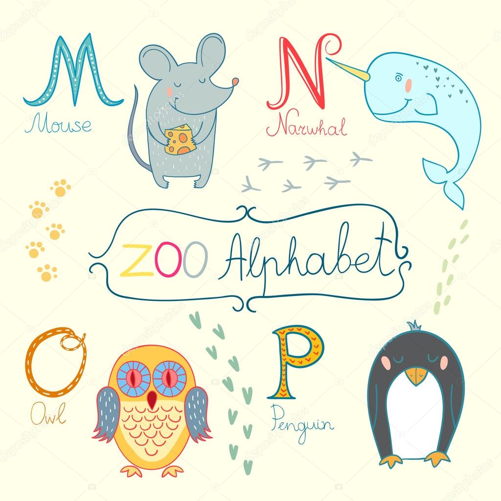 Cute zoo alphabet Stock Vector Image by ©whynotme.cz #108892580