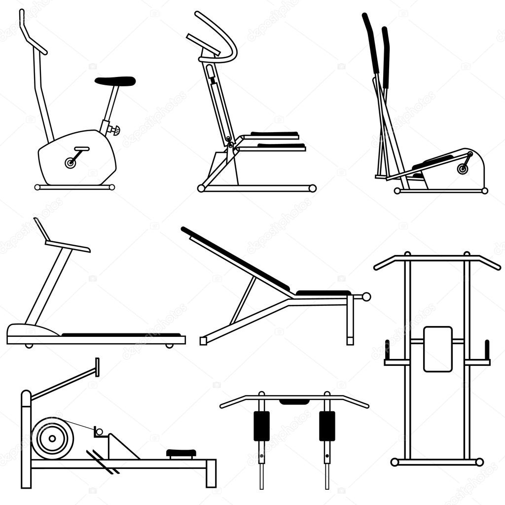 Best Compact Elliptical Blog: Workout Equipment Drawing