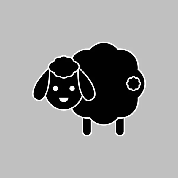 Baby Sheep Icon Vector Drawing Lamb Linear Outline Illustration White ...