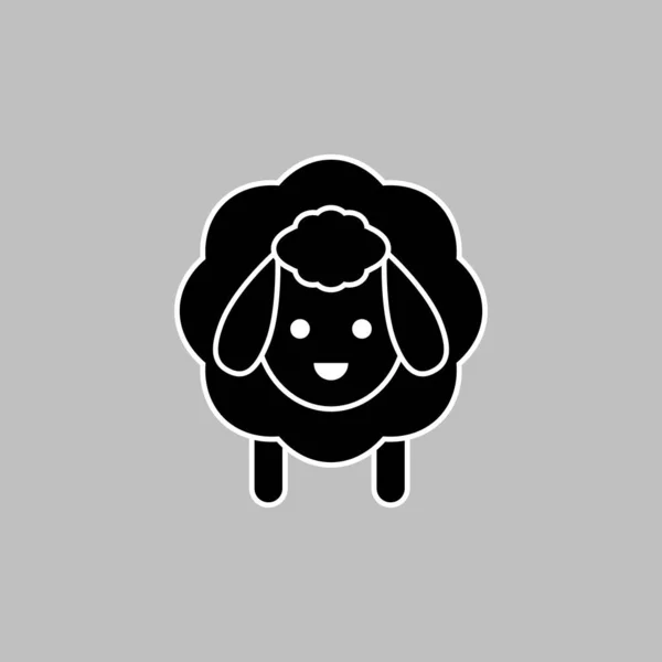Baby Sheep Icon Vector Drawing Lamb Linear Outline Illustration White ...