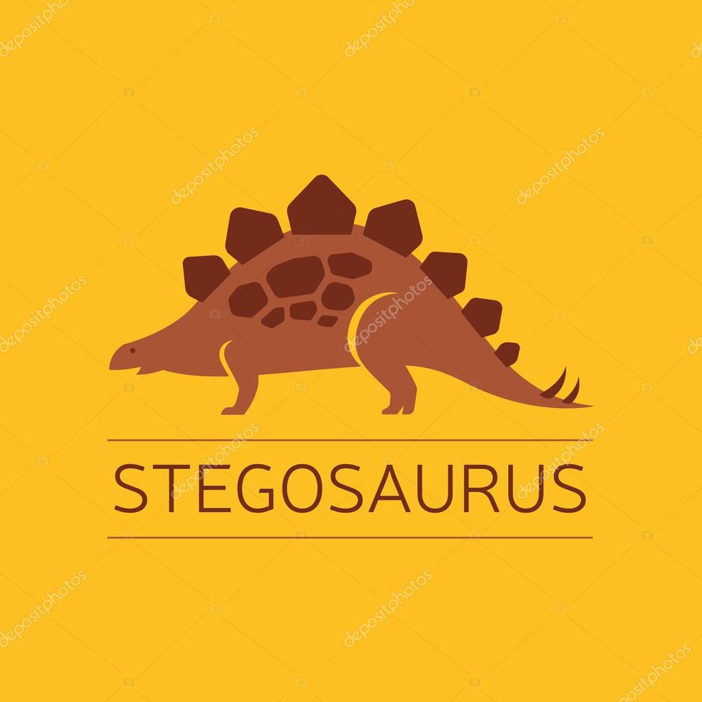 Flat icon of stegosaurus — Free Stock Vector © oleg_katya_yd #109301754