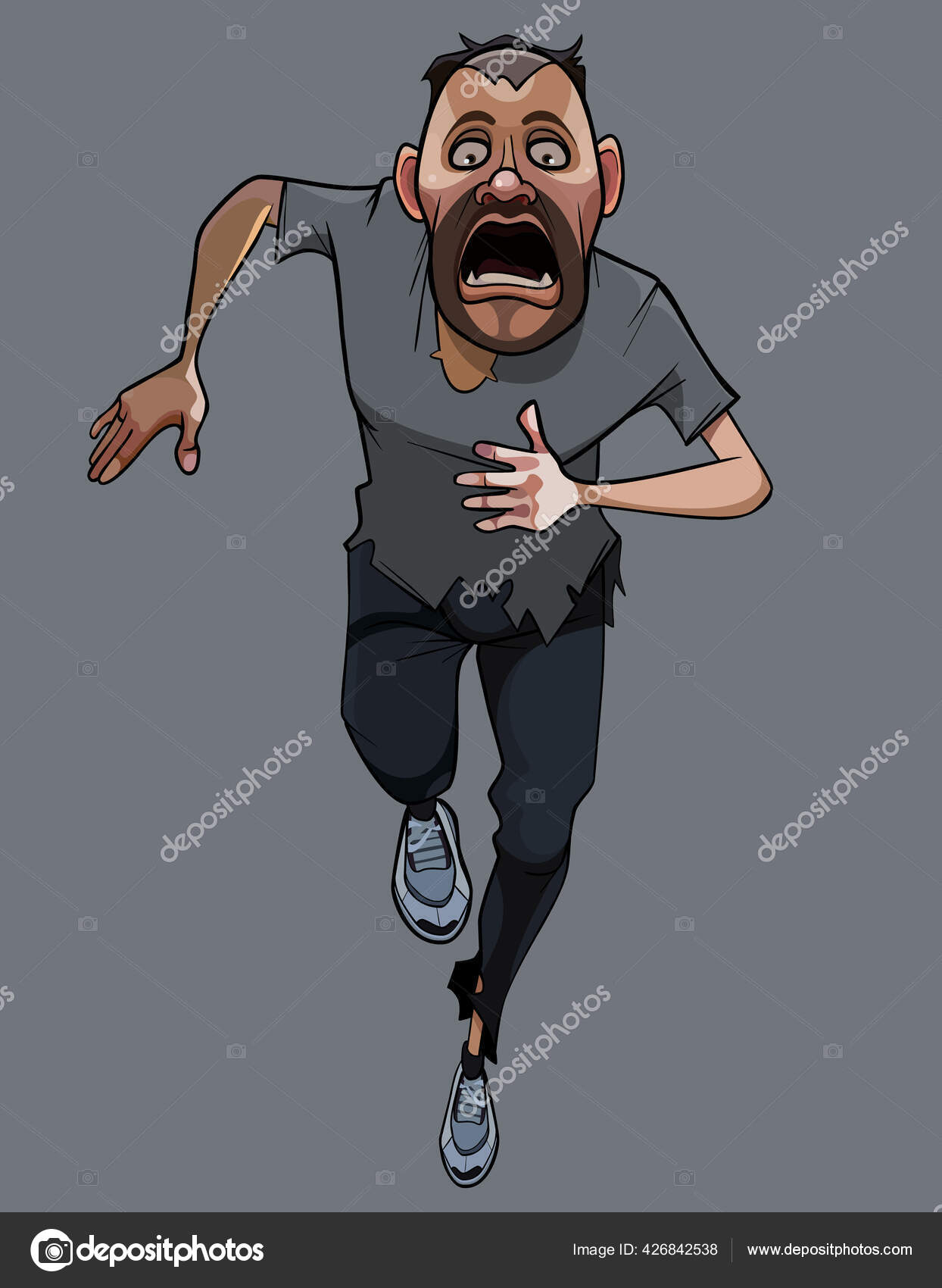 Hombre Corriendo Dibujos Animados