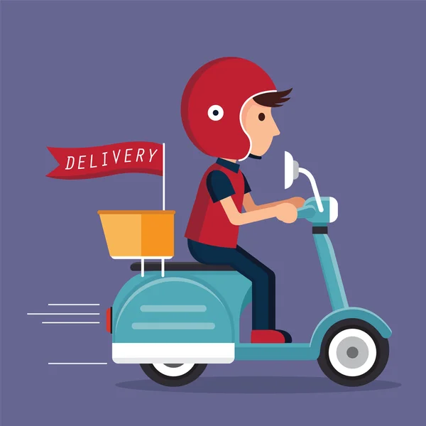 Motorcycle delivery Vector Art Stock Images | Depositphotos