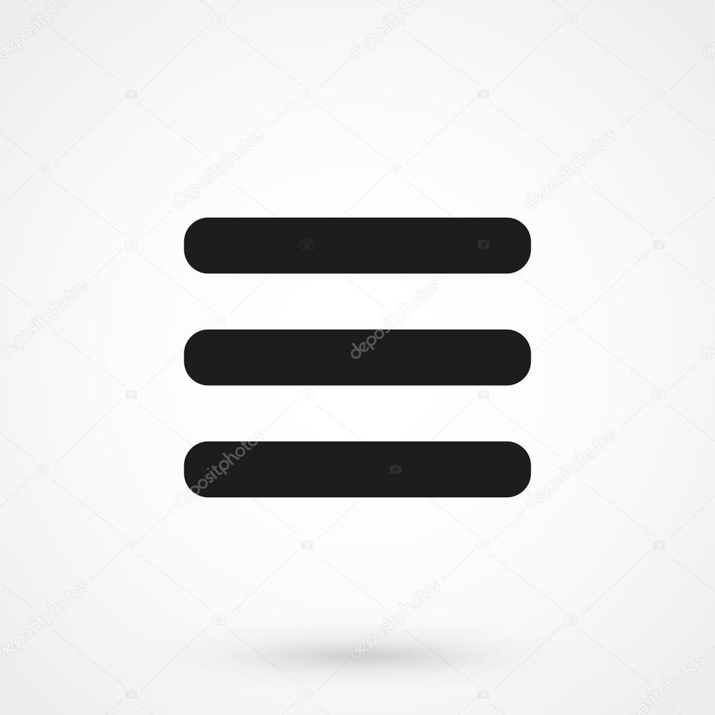 Menu icon black vector on white background Stock Vector by ©elenberg24 ...