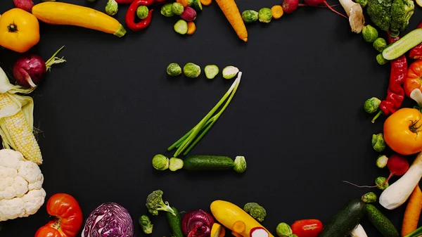 Vegetables made letter R. letter made up of vegetables. Carrots ...