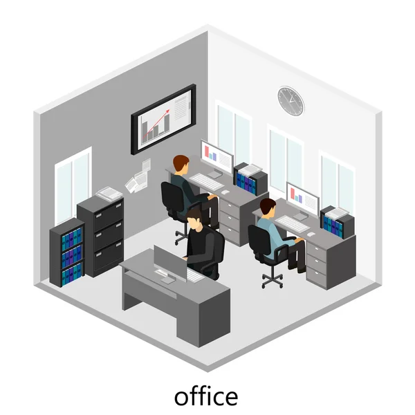 3d isometric office interior Stock Vector Image by ©reenya #109835966
