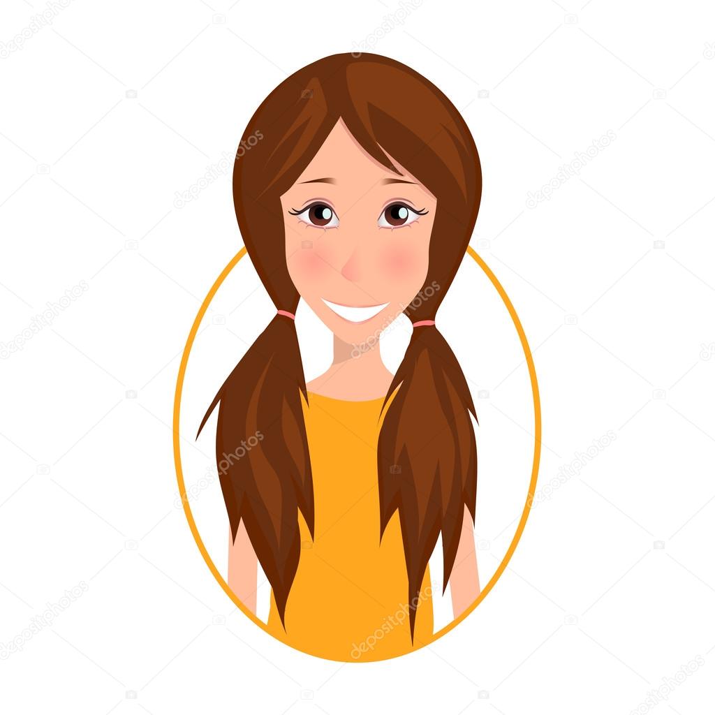Smiling Girl Icon Stock Vector Image by ©reenya #109840728