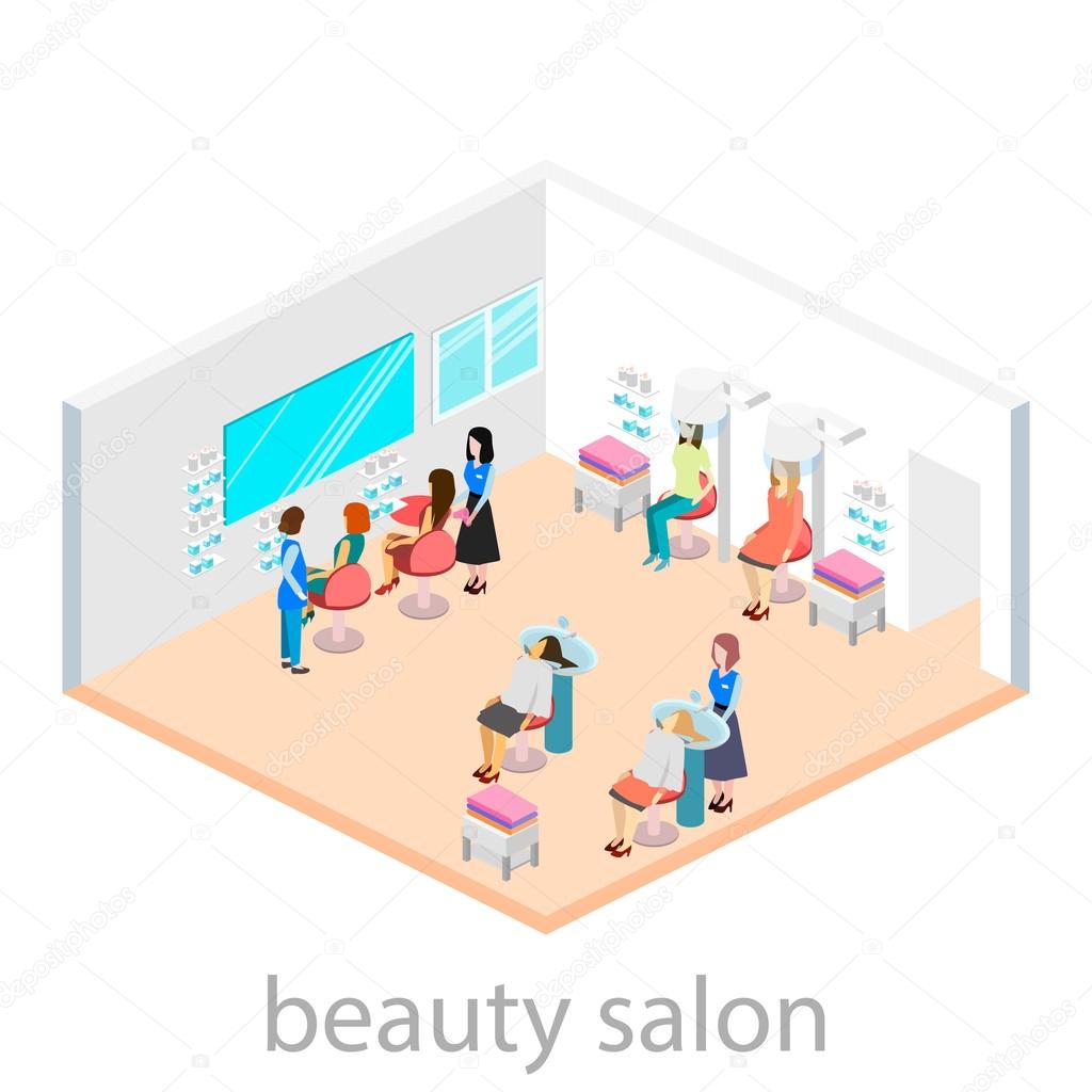 Interior of beauty salon Stock Vector Image by ©reenya #122019582