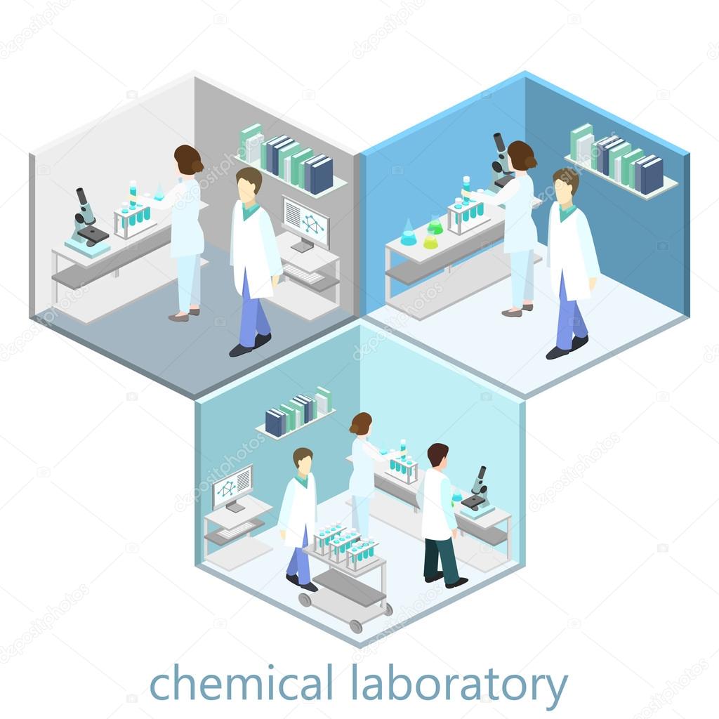 Isometric interior of science laboratory Stock Vector Image by ©reenya ...