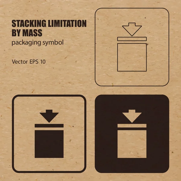 Packaging symbols on craft paper background — Stock Vector © laverock ...