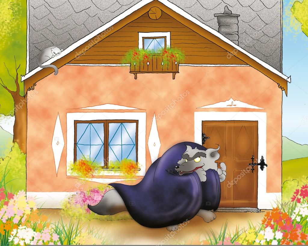 El lobo malo grande golpeando: fotografía de stock © carlacastagno ...