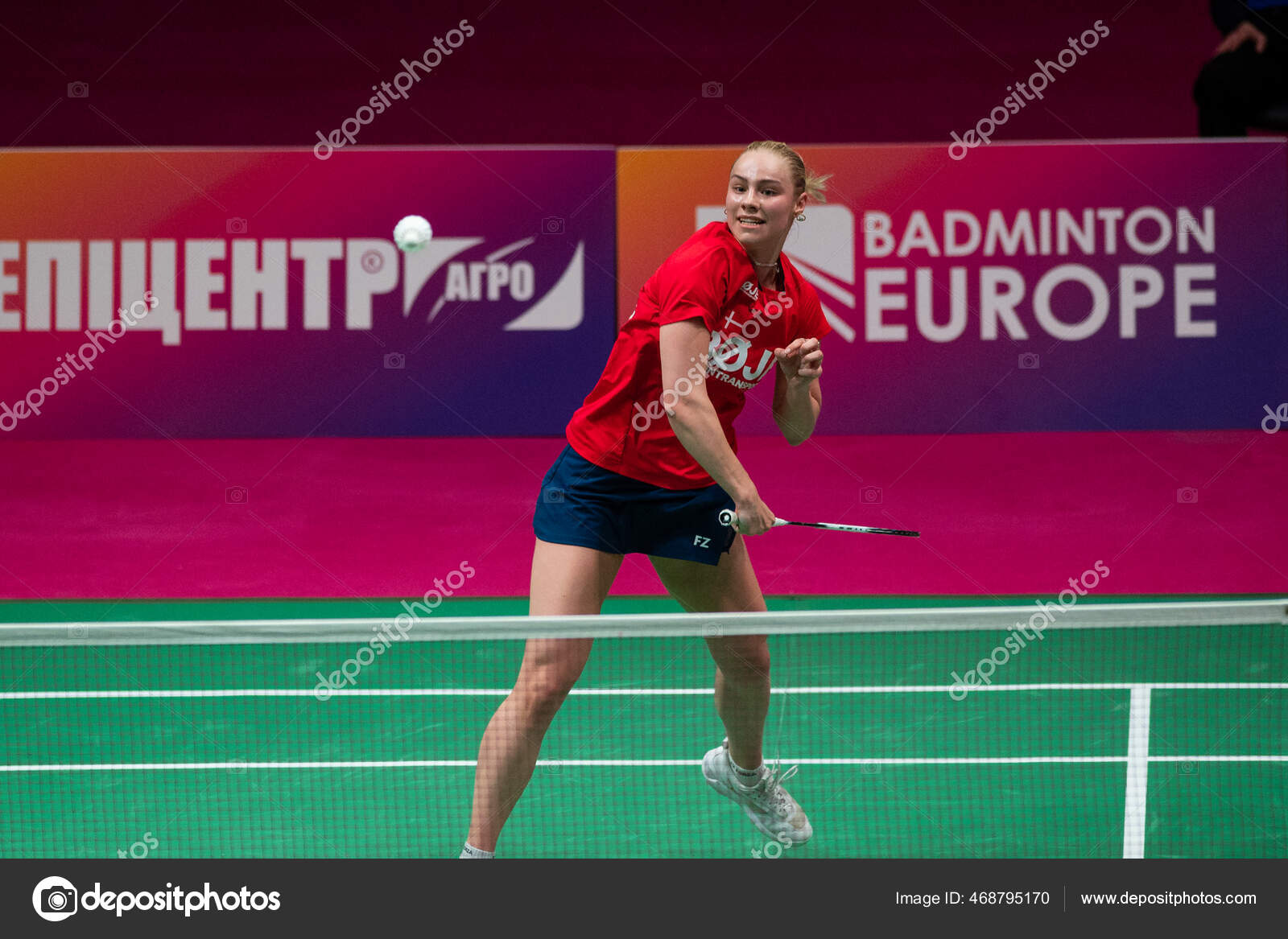 Kyiv Ukraine April 2021 Alexandra Boje Badminton Match 2020 European ...