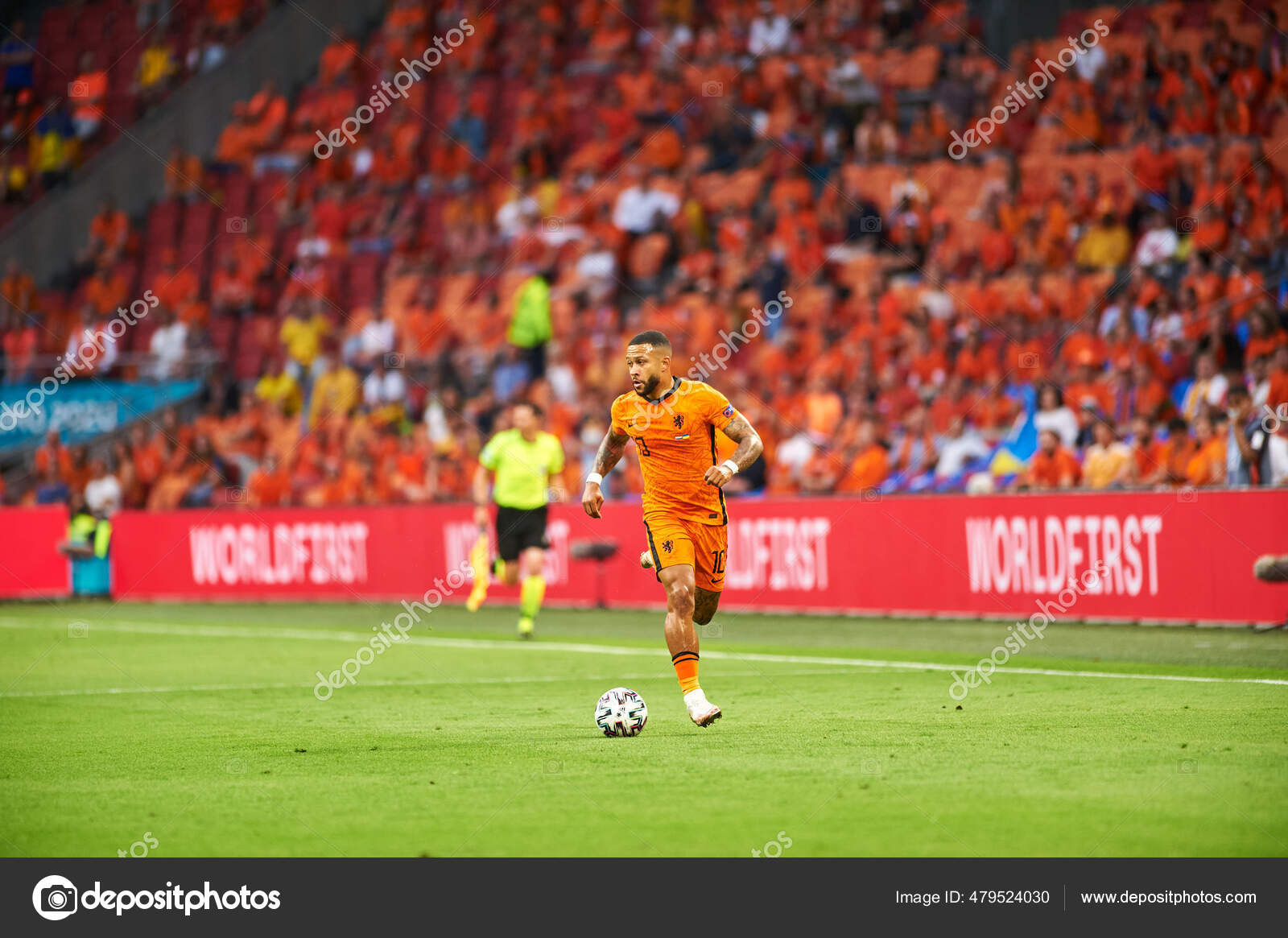 Amsterdam Netherlands June 2021 Memphis Depay Euro 2020 Football Match ...