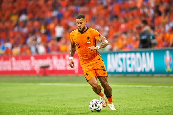 Amsterdam Netherlands June 2021 Memphis Depay Euro 2020 Football Match ...