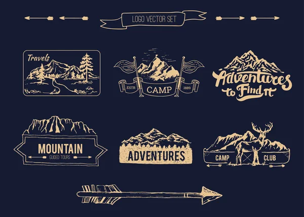 Retro collection of adventure labels Stock Vector Image by ©zverkova ...