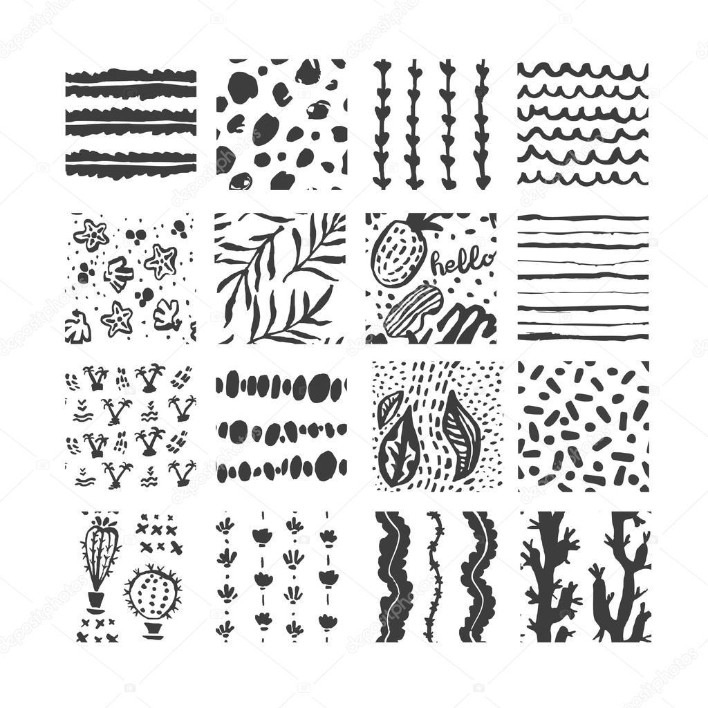 Set of Hand drawn textures Stock Vector Image by ©zverkova #112708024