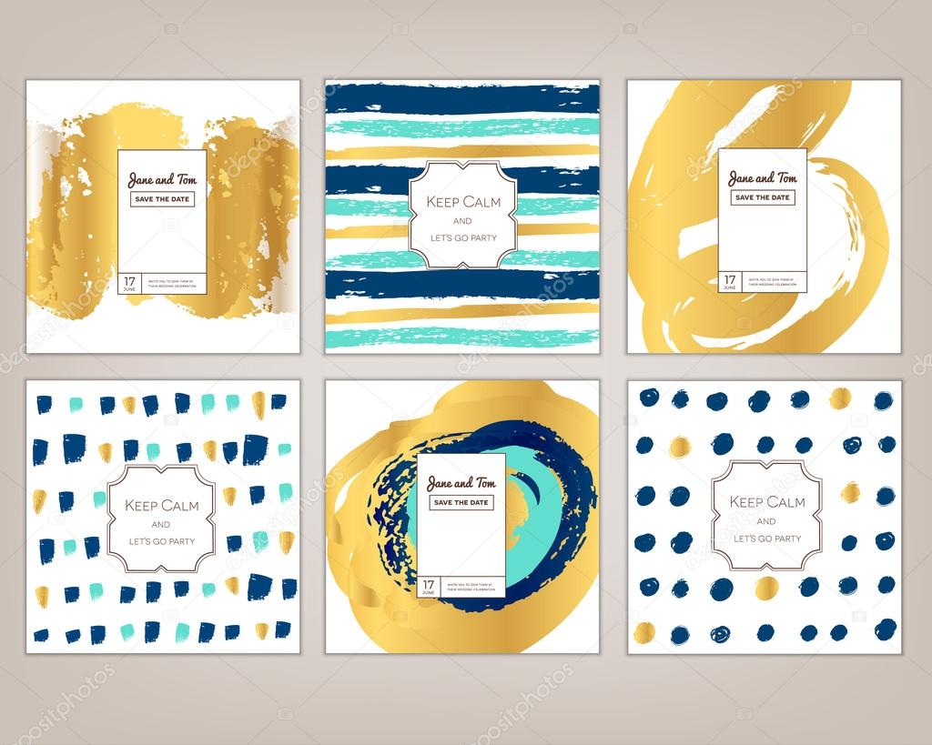 Hand drawn ink card collection Stock Vector Image by ©zverkova #112708876