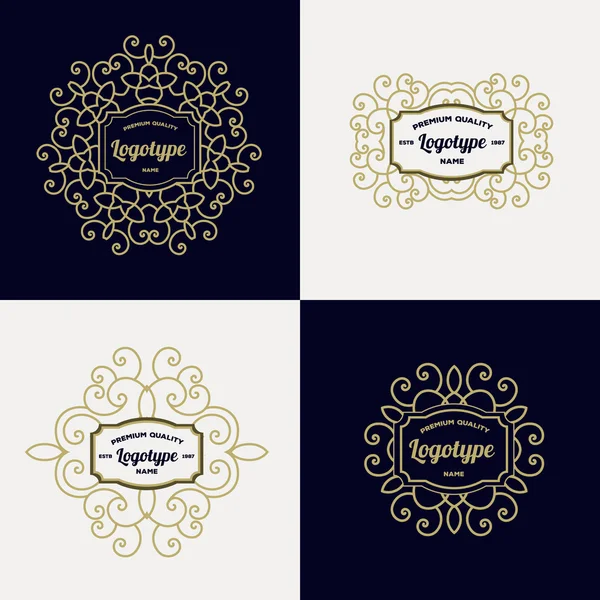 Geometric frames, logoes set Stock Vector Image by ©zverkova #112713388