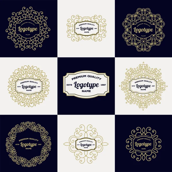 Geometric frames, logoes set Stock Vector Image by ©zverkova #112713388