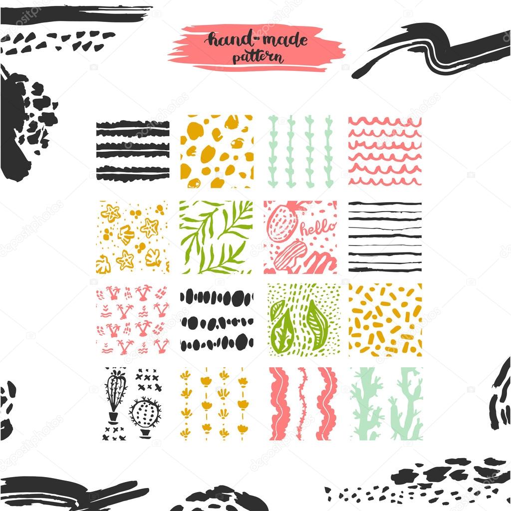 Set of Hand drawn textures Stock Vector Image by ©zverkova #112710372