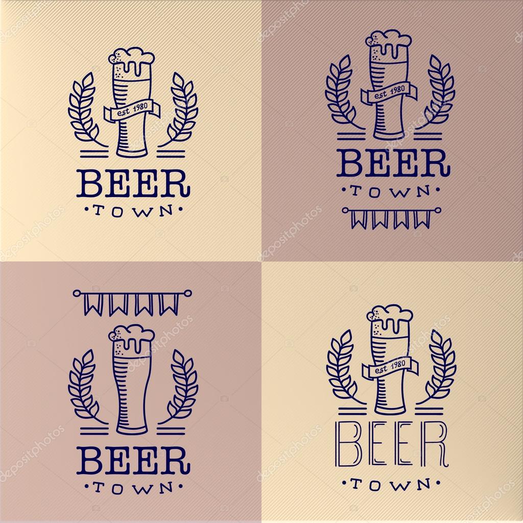 Set label bir, banner Vintage Vektor Stok oleh ©zverkova 112714052