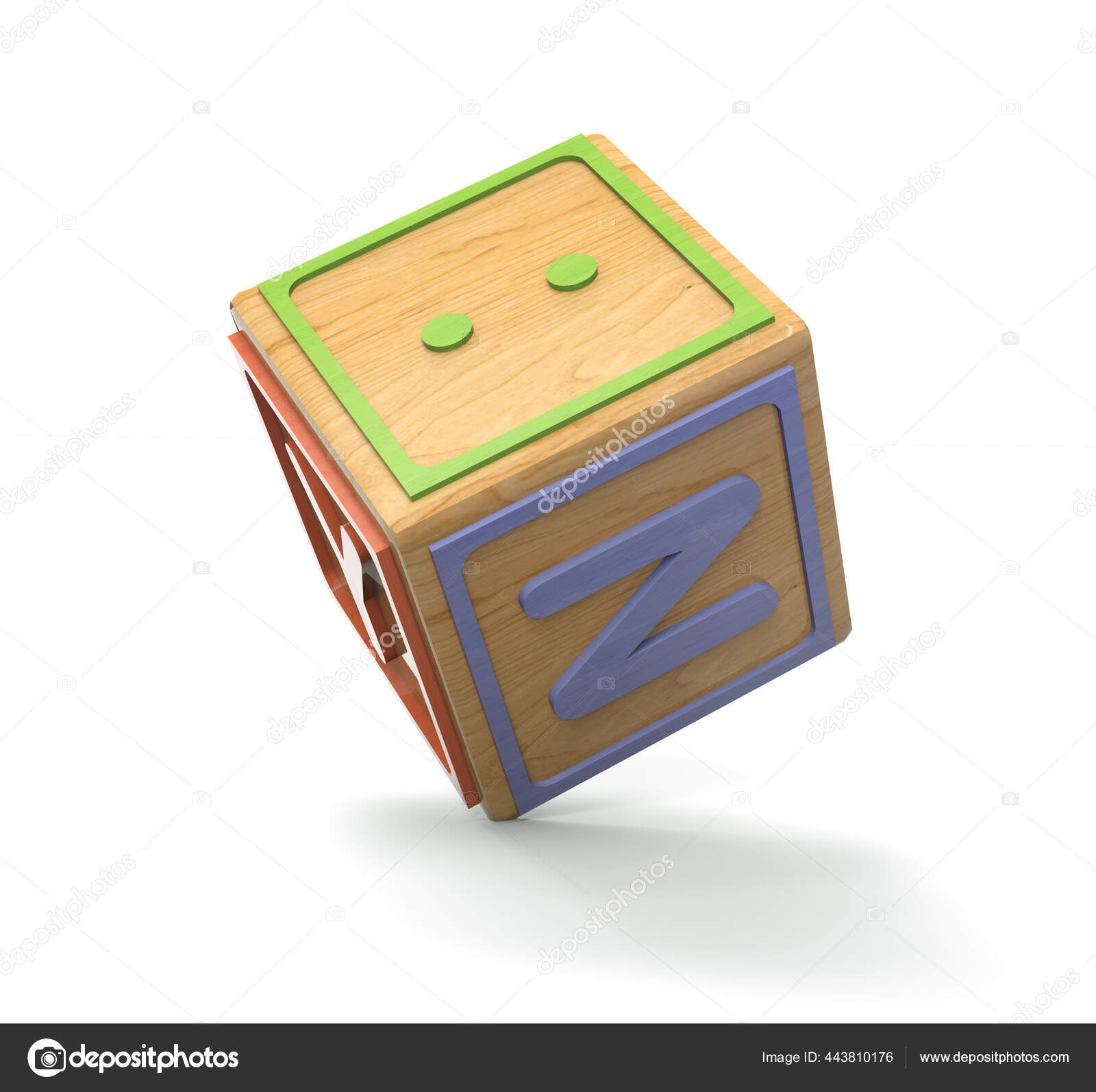 Render Alphabet Blocks Childrens Cube White Background Stock Photo by ...