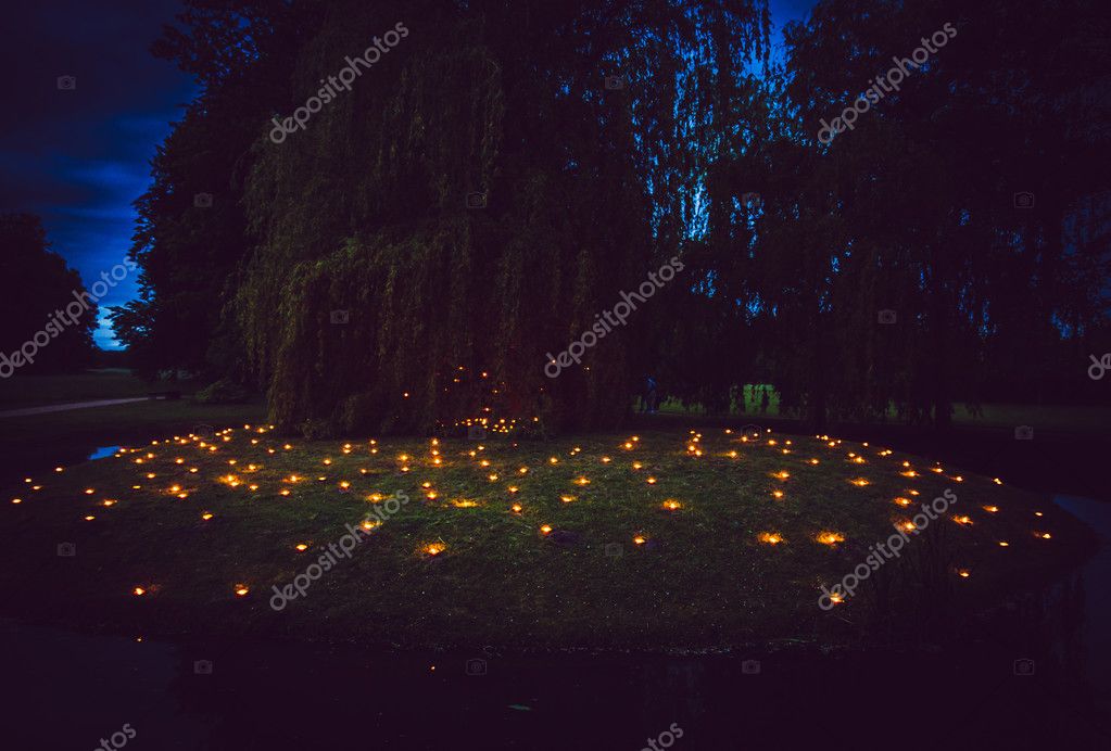 Candles at night in nature ⬇ Stock Photo, Image by © whatslove #111086538