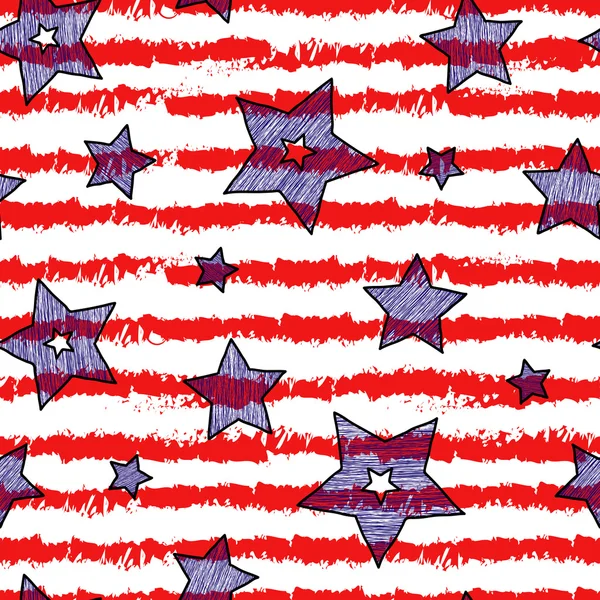 Fourth of July Stars and Stripes Seamless Background Stock Vector Image ...