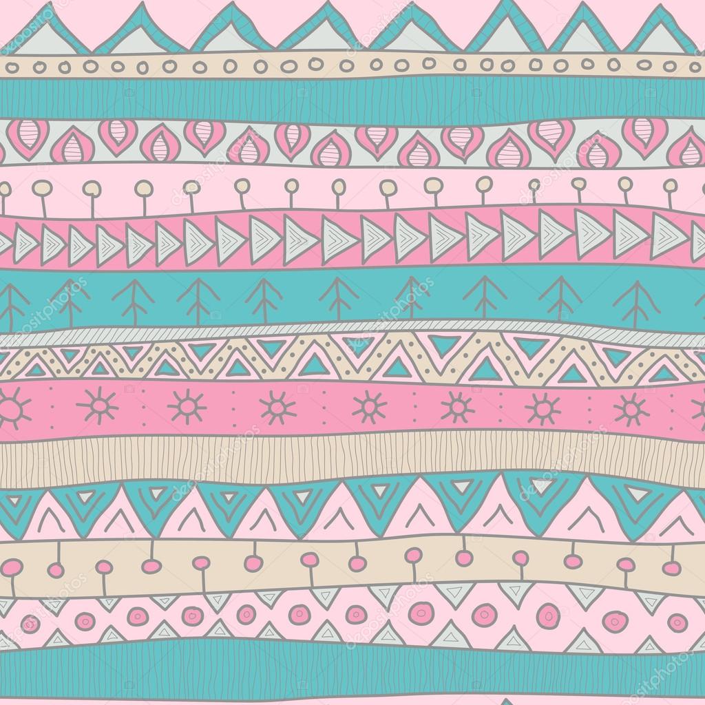 Tribal Pattern Wallpaper Pastel
