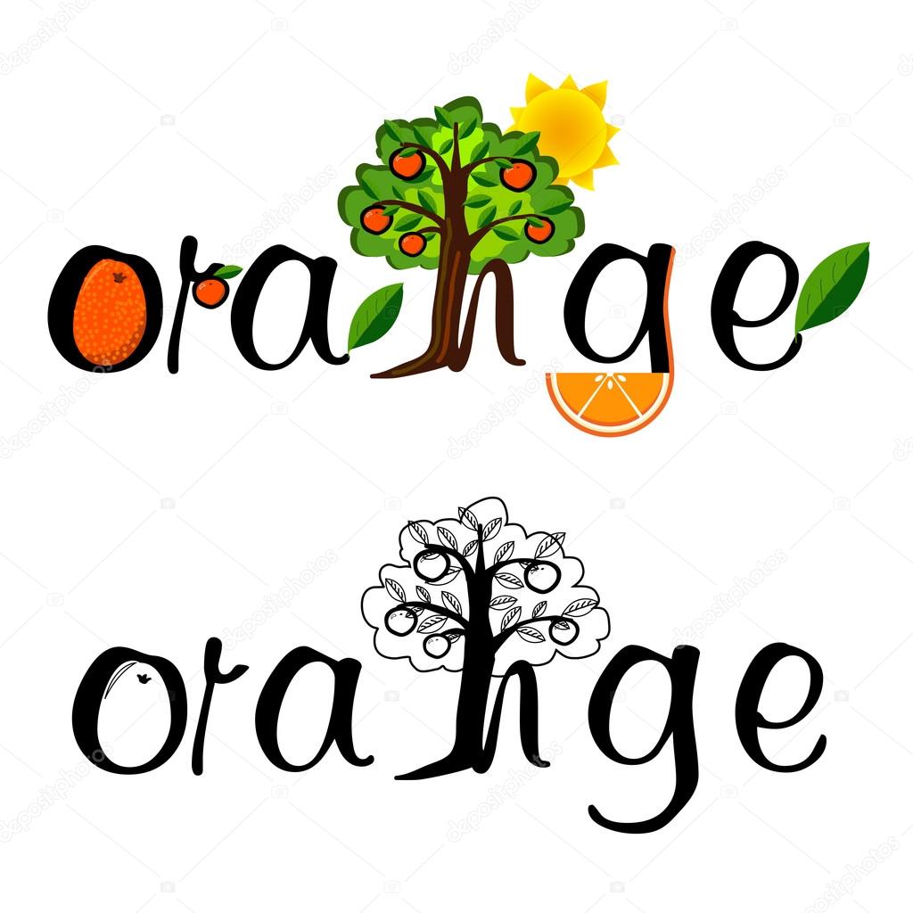 Vector fruits text — Stock Vector © pirayesh #113743946