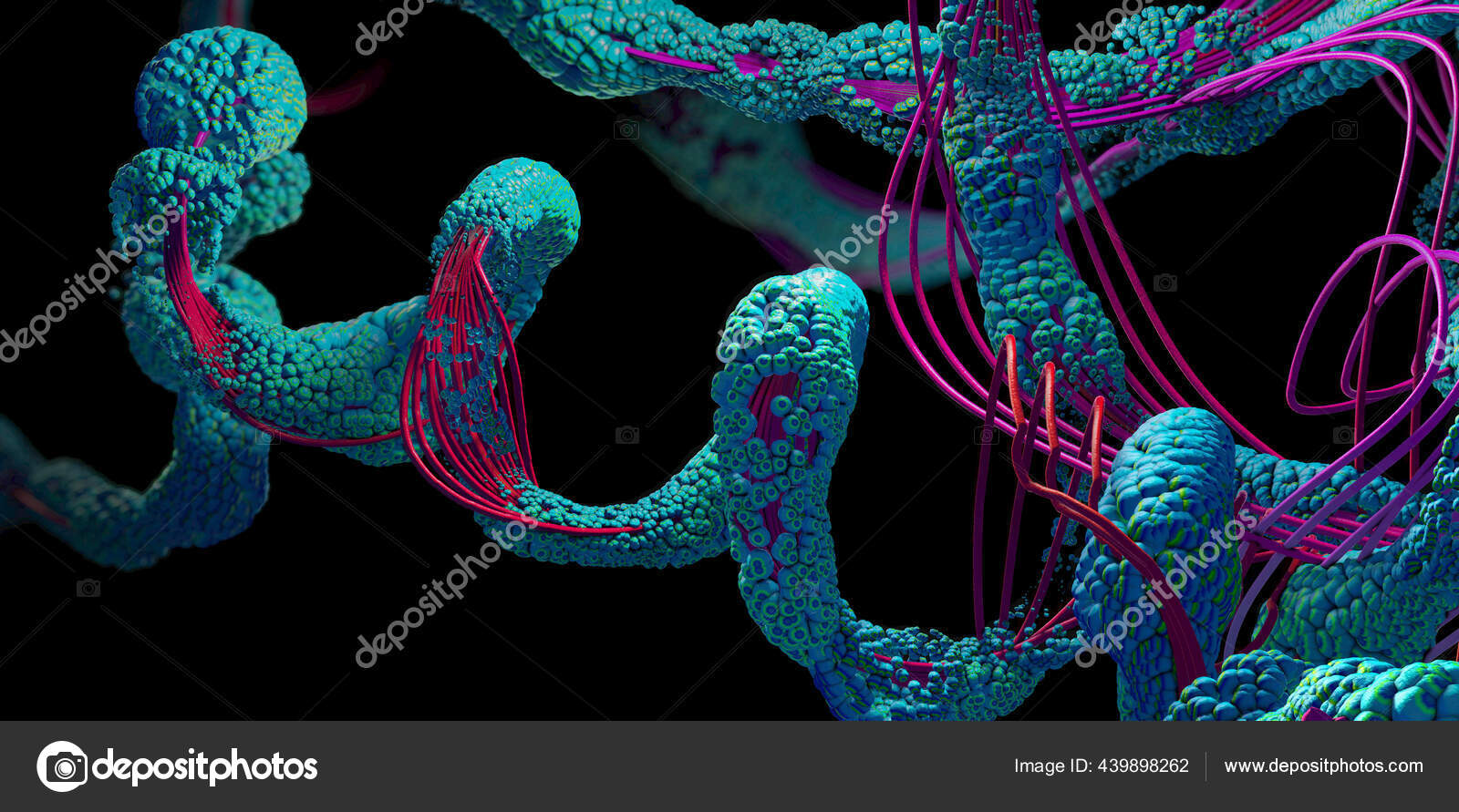 Chain Amino Acid Bio Molecules Called Protein Illustration — Stock ...