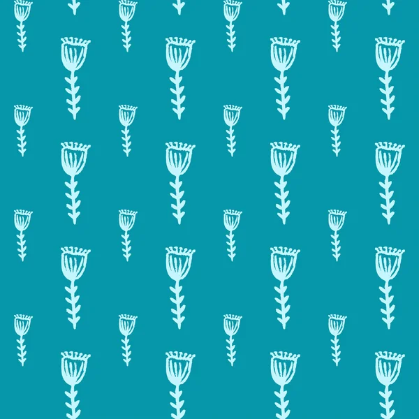 Simple cute floral background with flowers and branches. Stock Vector ...